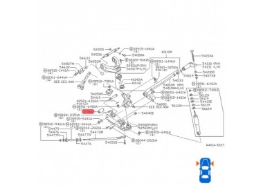 NISSAN 54560-01G00 BUJE MESETA INFERIOR NISSAN D21 2.4 96-07 2WD