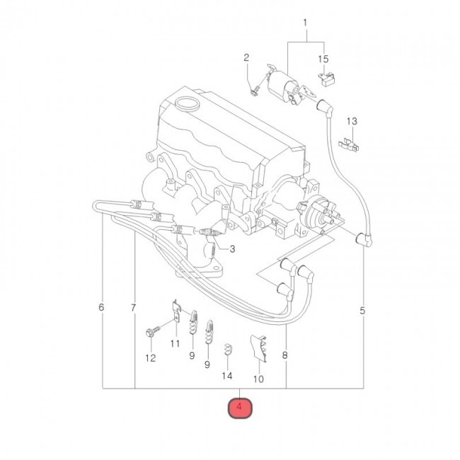 DAEWOO 96565731-K 96565731 BASE MOTOR DELANTERA DAEWOO MATIZ