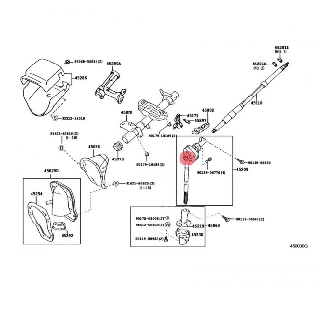 TOYOTA ST-1640 45290-60030 CRUCETA CAÑA DE DIRECCION TOYOTA MERU 2.7 ...