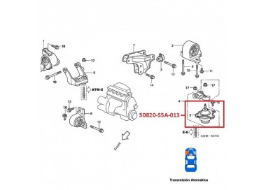 HONDA 50820-S5A-013 50820-S5A-013 BASE MOTOR IZQUIERDA HONDA CIVIC 1.7 ...