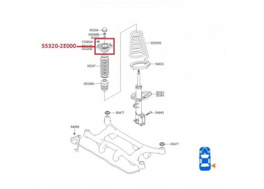 HYUNDAI 55320-2E000-K 55320-2E000 BASE AMORTIGUADOR TRASERA DERECHA ...